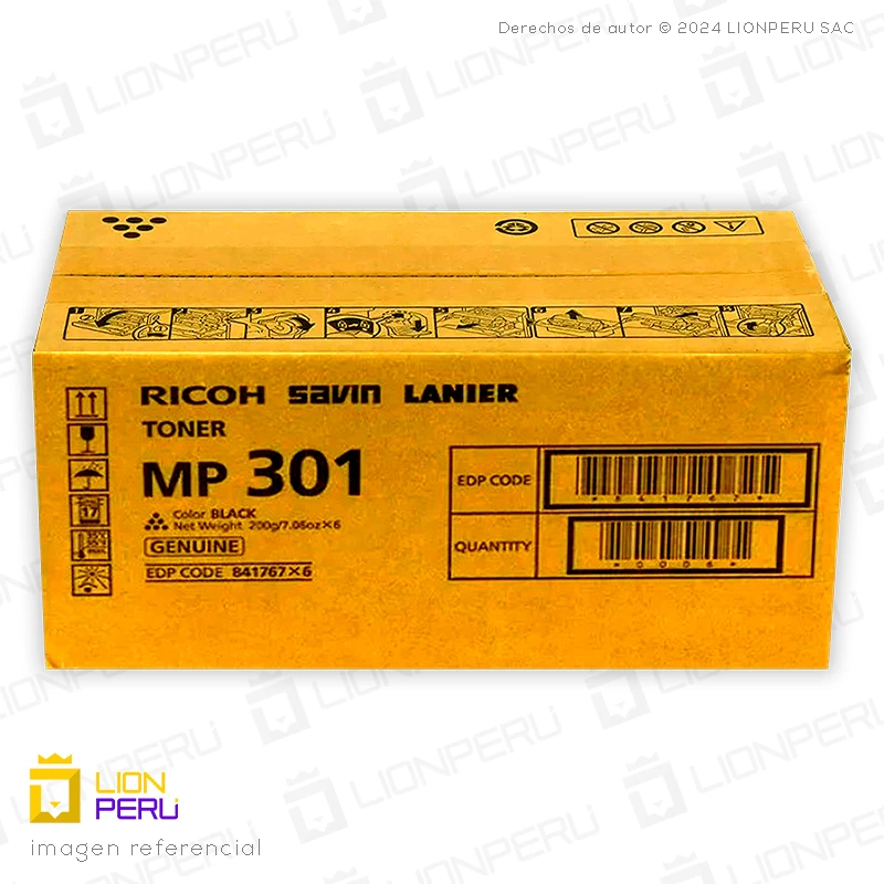 Toner Ricoh MP 301, 841767 precio original black | Lion Perú